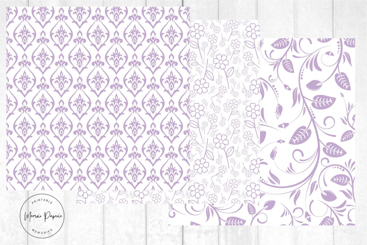Lavender Floral Scrapbook Paper: 12 JPG Pages (digital Download) - Etsy