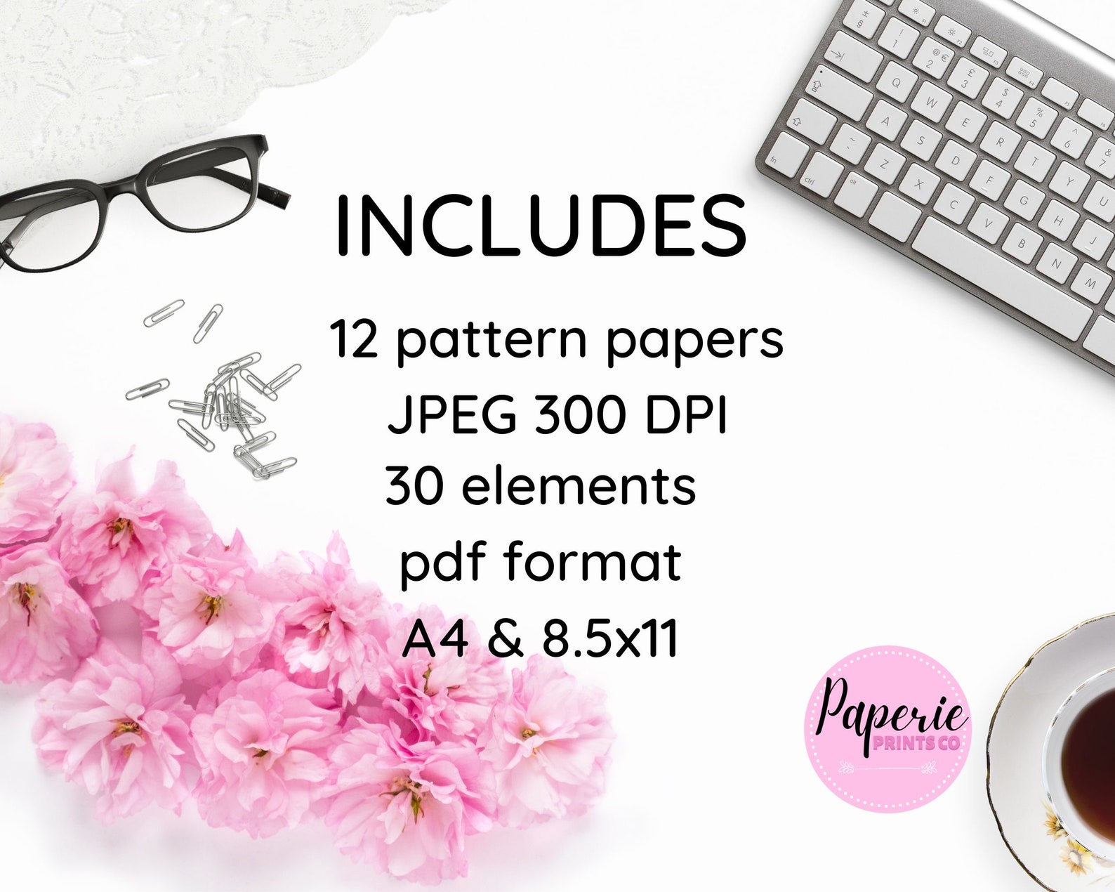 Cute Girl Scrapbook Kit Printable Little Girl Digital Scrapbook Kit and ...