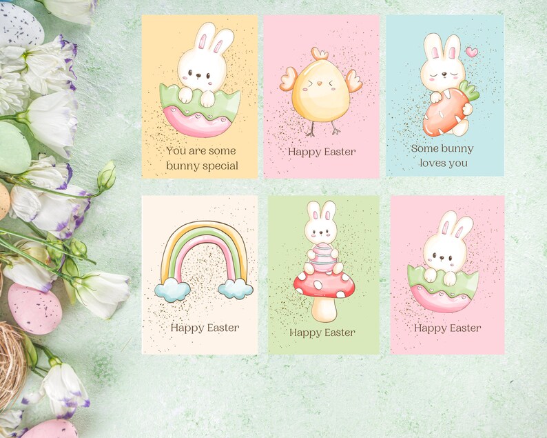 Easter Tags Printable, Printable Easter Gift Tag, Happy Easter Tags ...