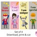 Kids Printable Bookmark, Superhero Bookmark, Bookmarks for Children ...