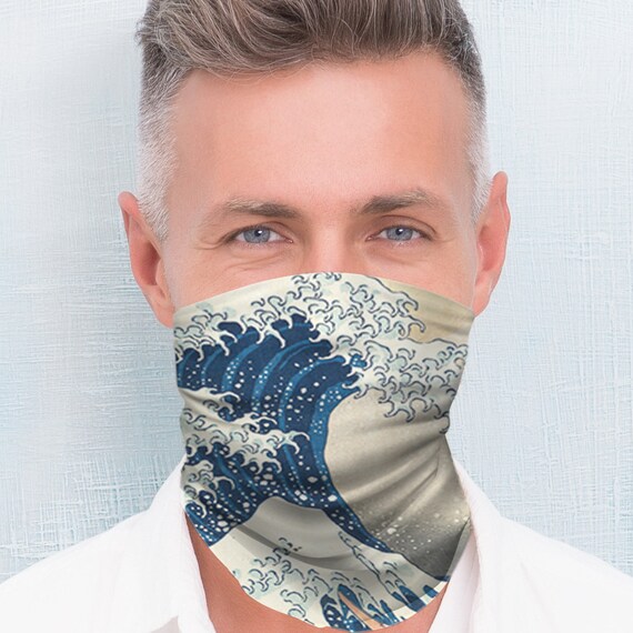 Face Mask/neck Scarf Great Wave Design - Etsy