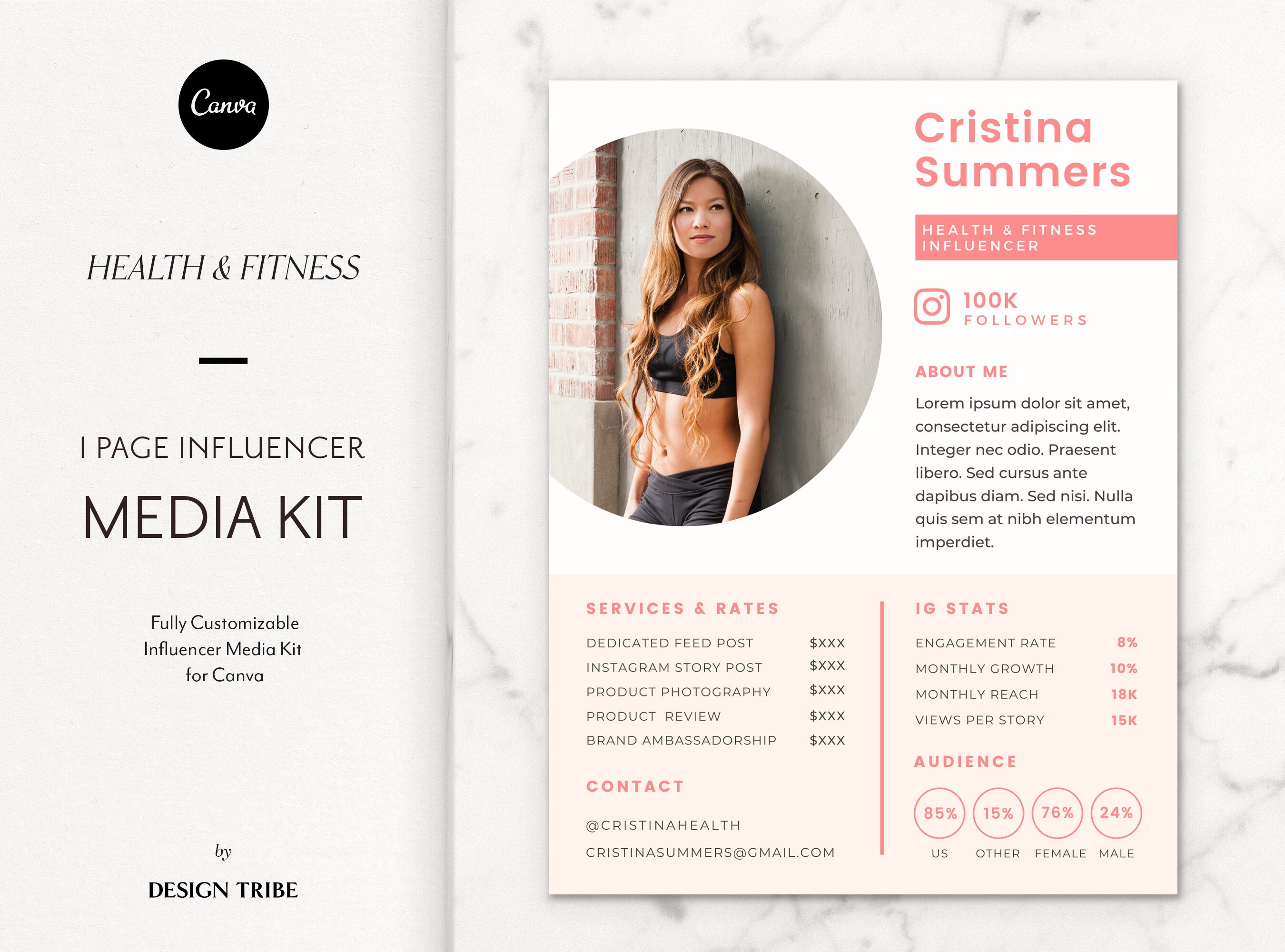 Media Kit Influencer Media Kit Press Kit Template Rate Etsy Ireland