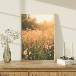 Wild Flower Fields Poster, Wild Flower Art Print, Farmhouse Decor ...