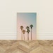 Minimal Palm Trees Poster, Palm Tree Wall Art, Sunset Aesthetic Art ...
