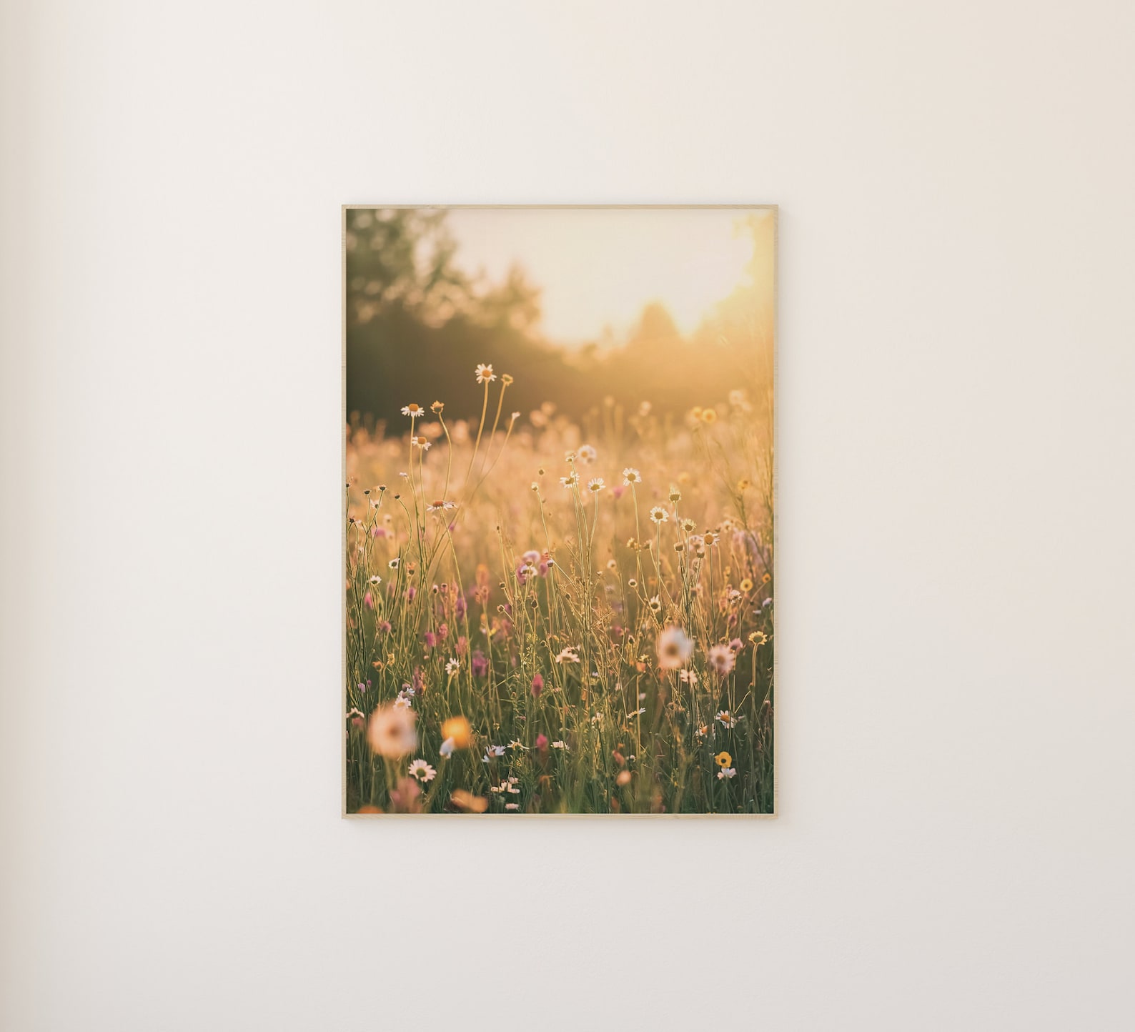 Wild Flower Fields Poster, Wild Flower Art Print, Farmhouse Decor ...