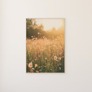Wild Flower Fields Poster, Wild Flower Art Print, Farmhouse Decor ...