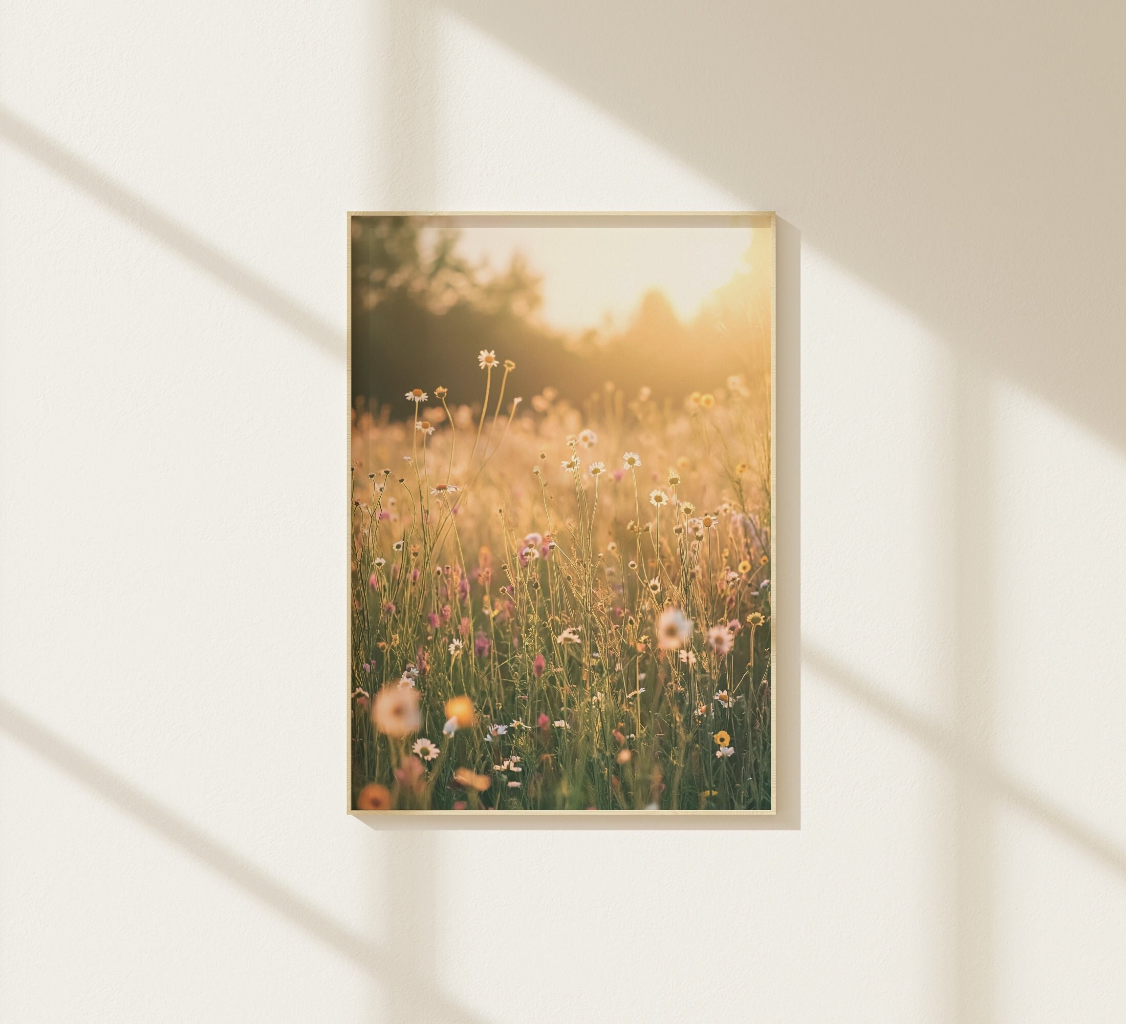 Wild Flower Fields Poster, Wild Flower Art Print, Farmhouse Decor ...