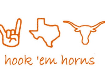 Hook Em Horns | Etsy