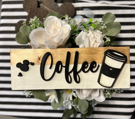 Disney Coffee Bar Sign Mickey Coffee Bar Disney Coffee Bar - Etsy