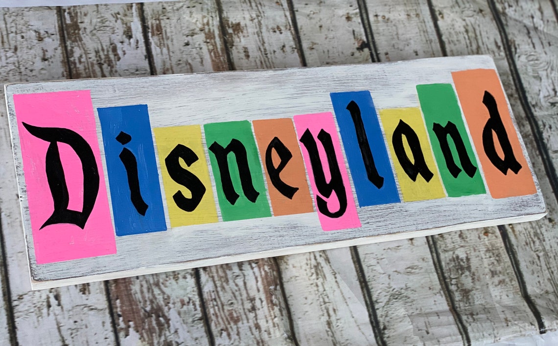 Disneyland Sign Disneyland Disney Home Decor Disney - Etsy