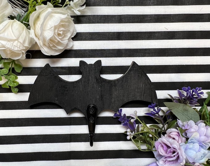 Bat Hook Bat Decor Gothic Home Decor Bat Key Hook - Etsy