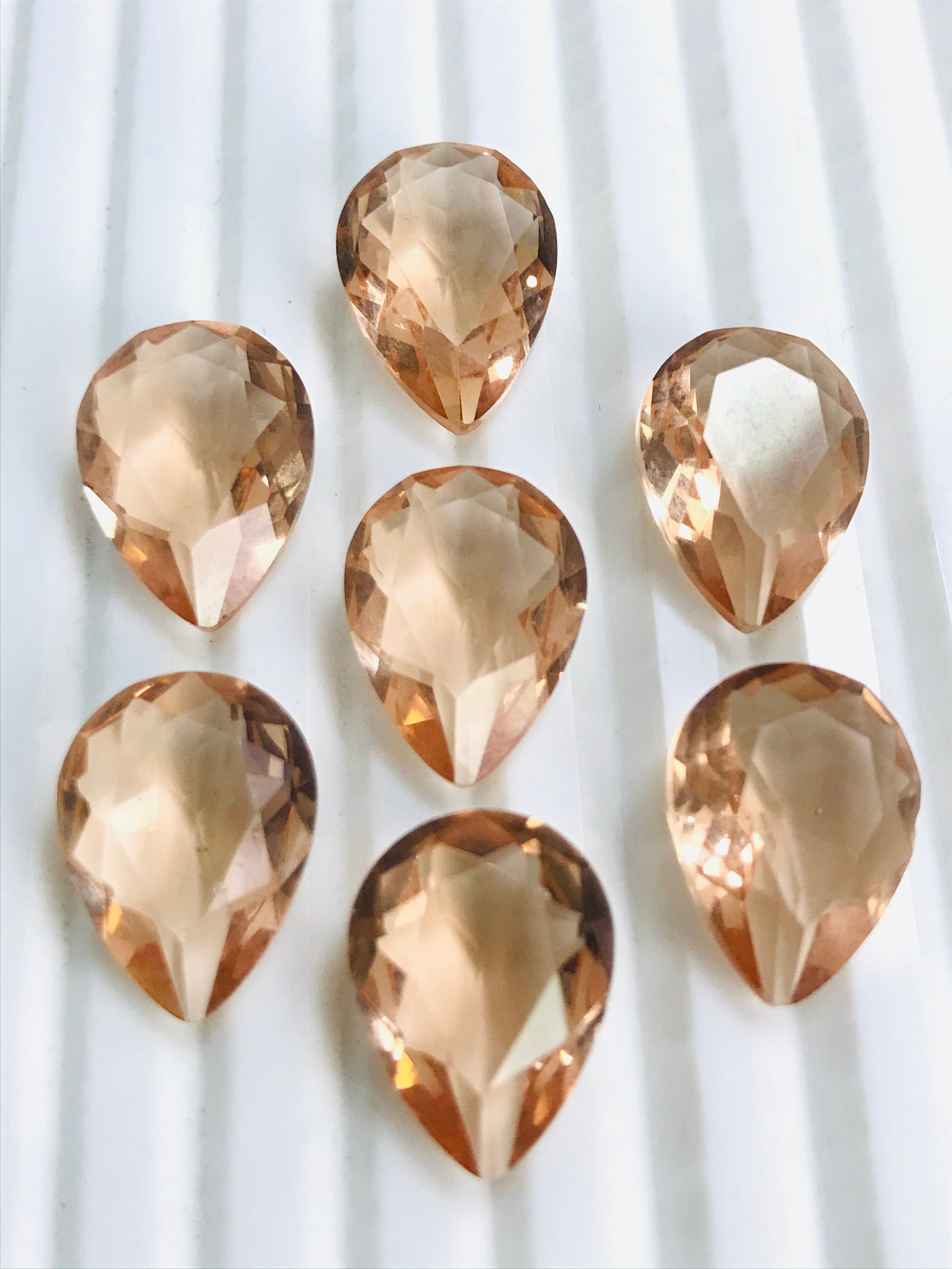 Peach Morganite Quartz 5 Pcs Gemstone LotJewelry Making | Etsy