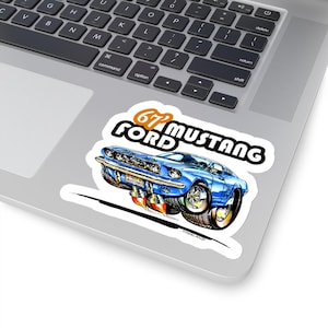 Vintage Car Kiss-cut Stickers, Classic Car Lover Gifts, 67 Ford Mustang ...