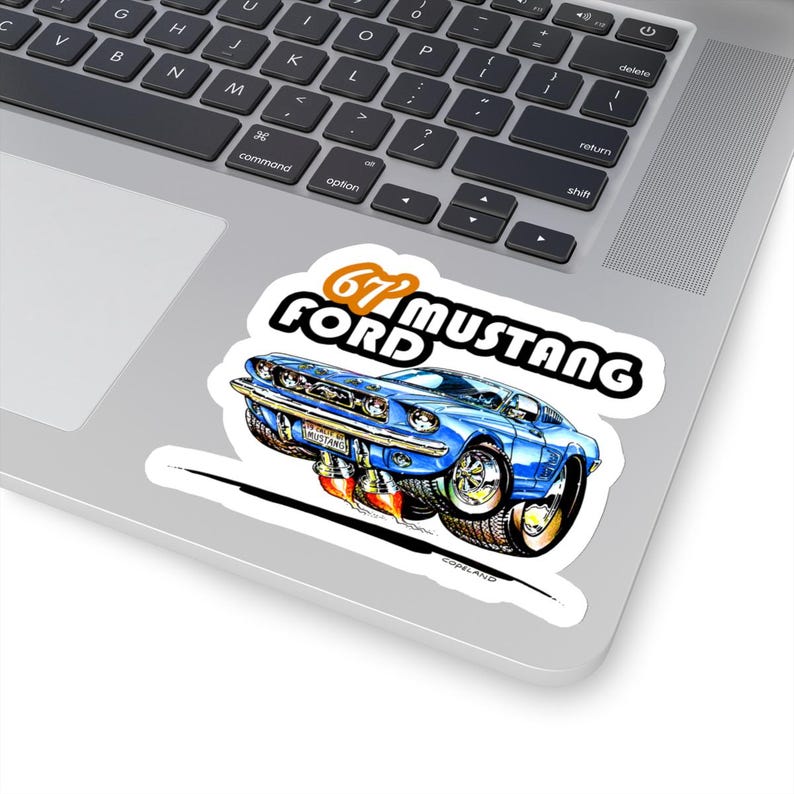 Vintage Car Kiss-cut Stickers, Classic Car Lover Gifts, 67 Ford Mustang Decals, Retro Car Decor ...
