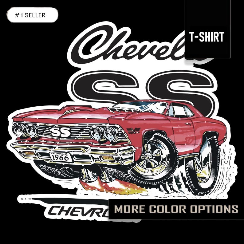 Hot Rod Vintage Chevy SS Chevelle T-shirt: Classic Muscle Car Tee - Etsy