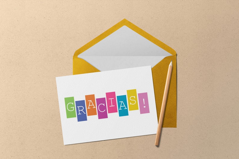Gracias Printable Card- INSTANT DOWNLOAD - Etsy