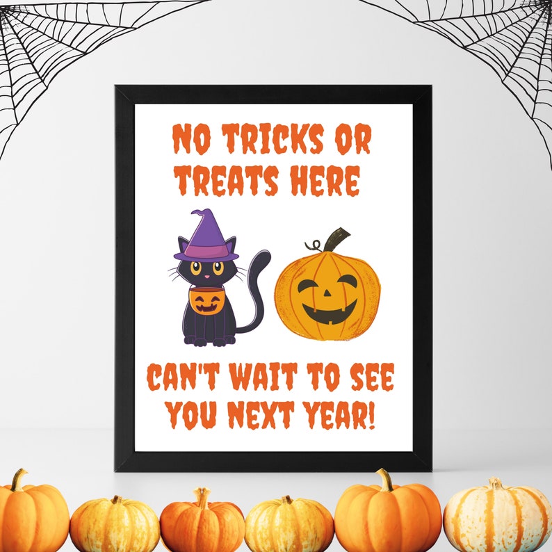 Printable No Trick or Treating Sign Halloween 2020 COVID Halloween ... Printable No Trick or Treating Sign Halloween 2020 COVID Halloween ...