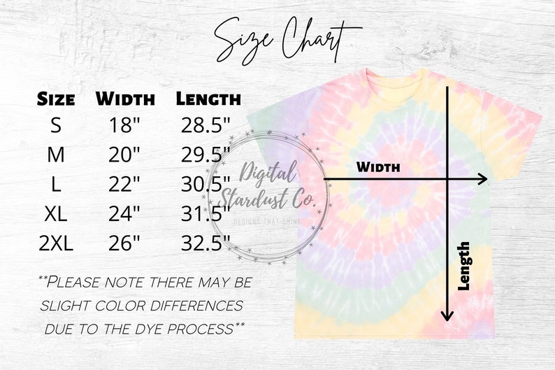 Gildan 5000 Tie Dye Size Chart | Tie Dye Tee Cyclone Size Chart ...