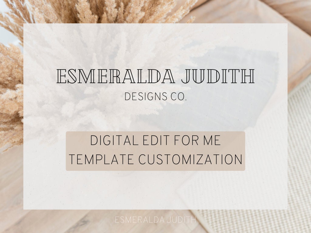 EDIT for ME |digital Canva Template | for ONE (1) Template Only ...