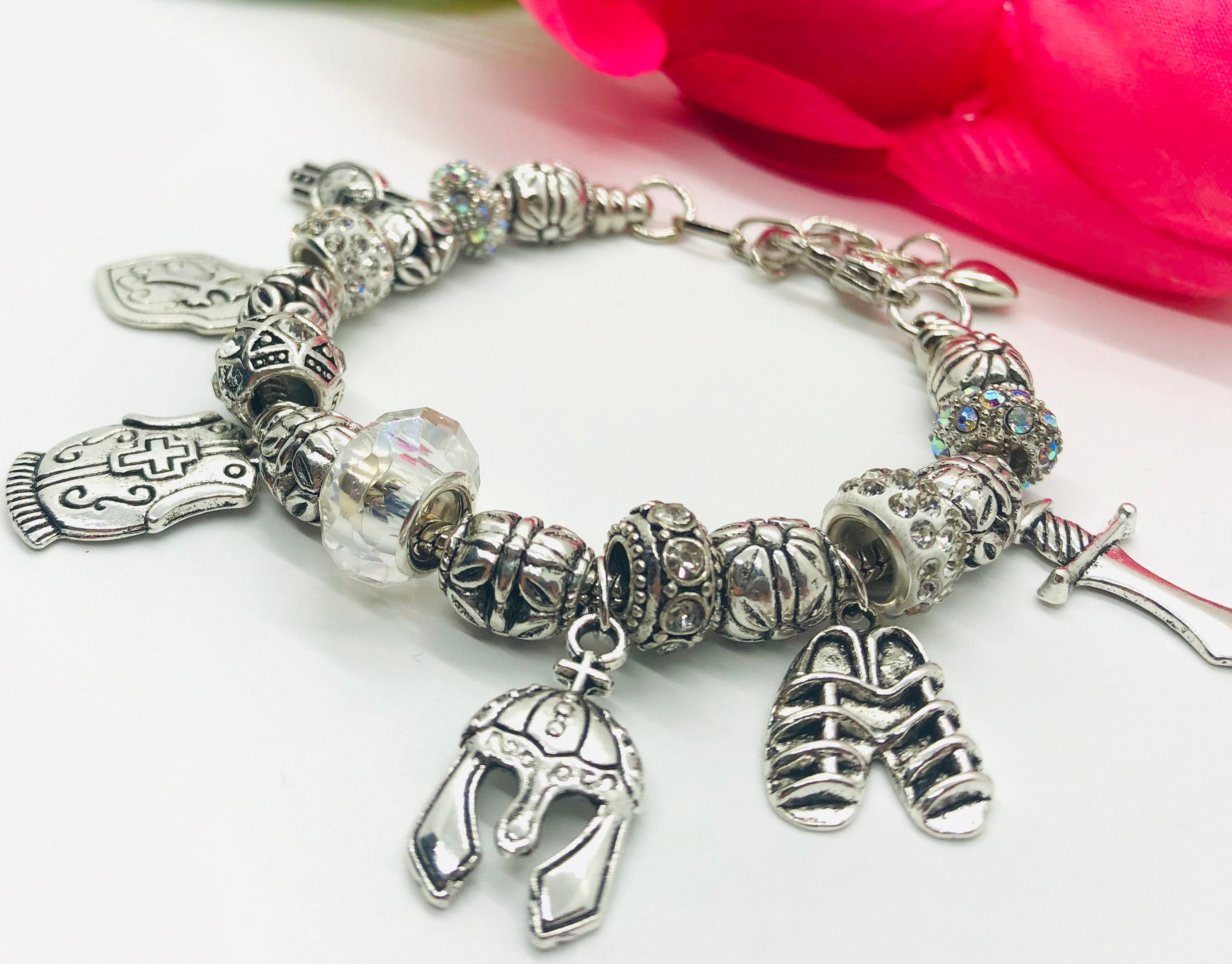 Armor of God Charm Bracelet for Women Handmade Jewelry Gifts for Her - Etsy