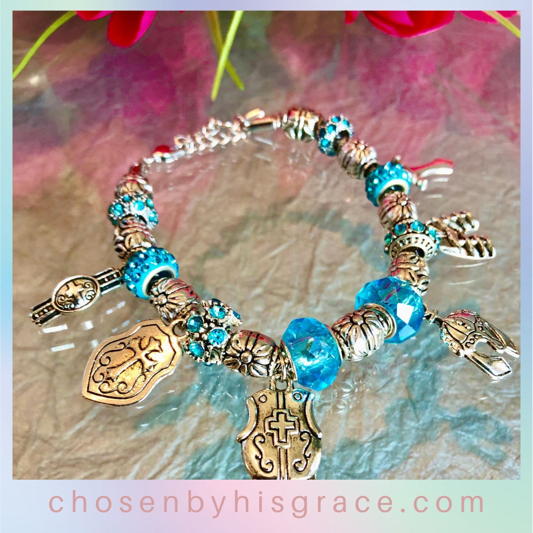 Armor of God Charm Bracelet for Women Handmade Jewelry Gifts for Her - Etsy