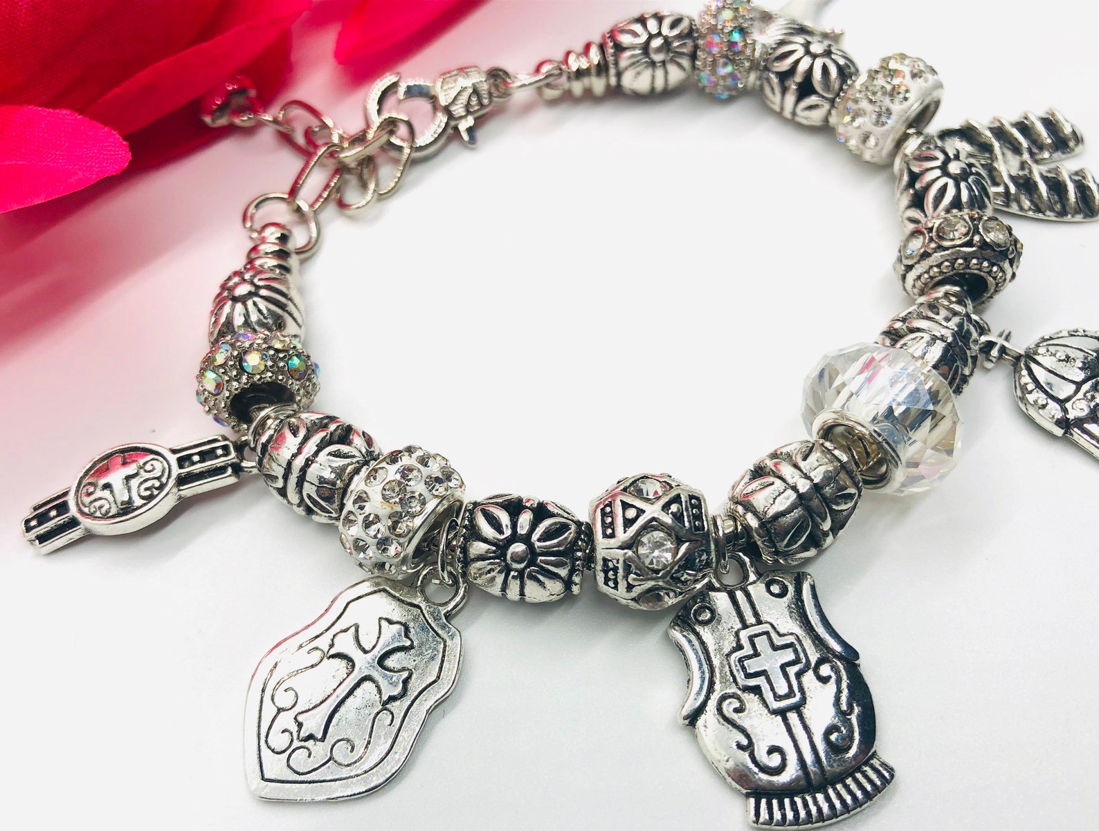 Armor of God Charm Bracelet for Women Handmade Jewelry Gifts for Her - Etsy