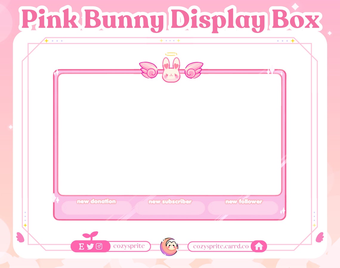 Angel Bunny Display Box Twitch Stream Overlay Stream Asset Streaming ...