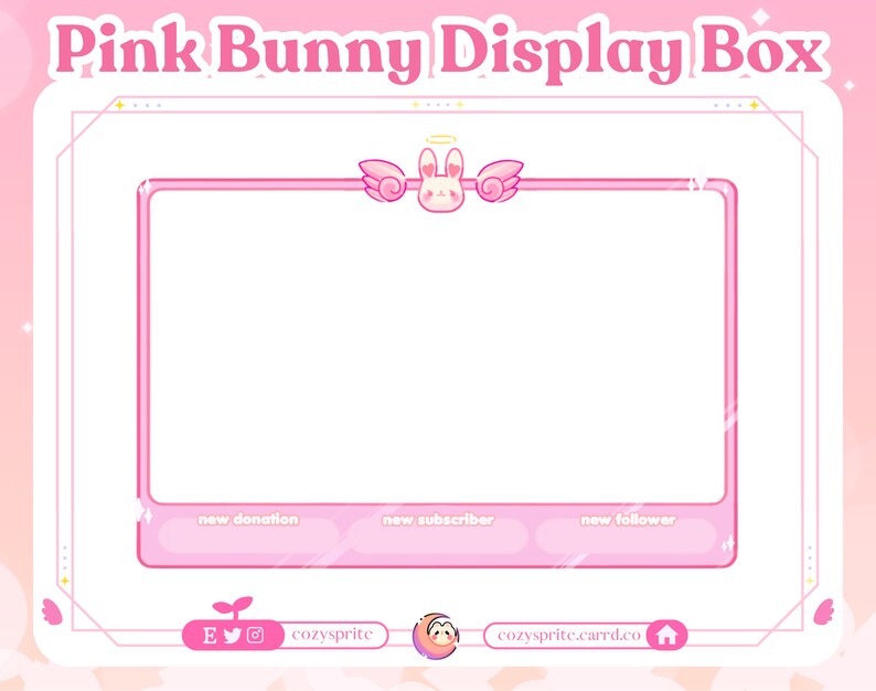Angel Bunny Display Box Twitch Stream Overlay Stream Asset Streaming ...