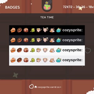 Tea Time Badges | Teacup Emote | Kawaii | Badges for Streaming - Etsy