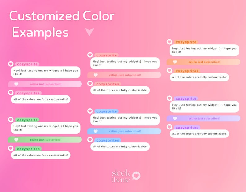 Sleek Chat Widget | Customizable Colors, Cute Chat, Minimal Theme ...