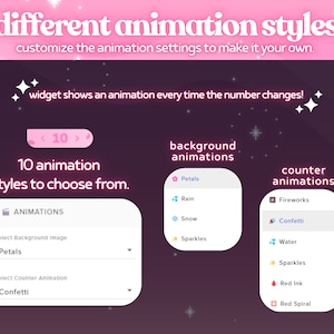 Counter Widget | Animated Counter | Customizable Colors, Subathon ...