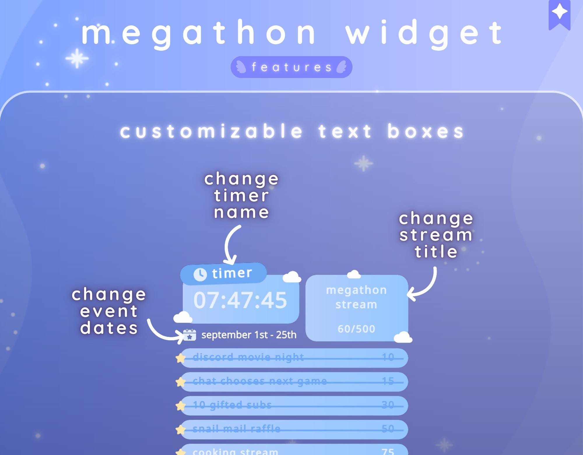 Megathon Goal Timer Widget | Timer, Subathon, Megathon | Alerts for Twitch Streams - Etsy