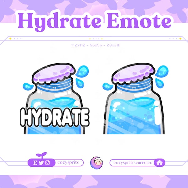 Cute Drink Water Emotes - Etsy