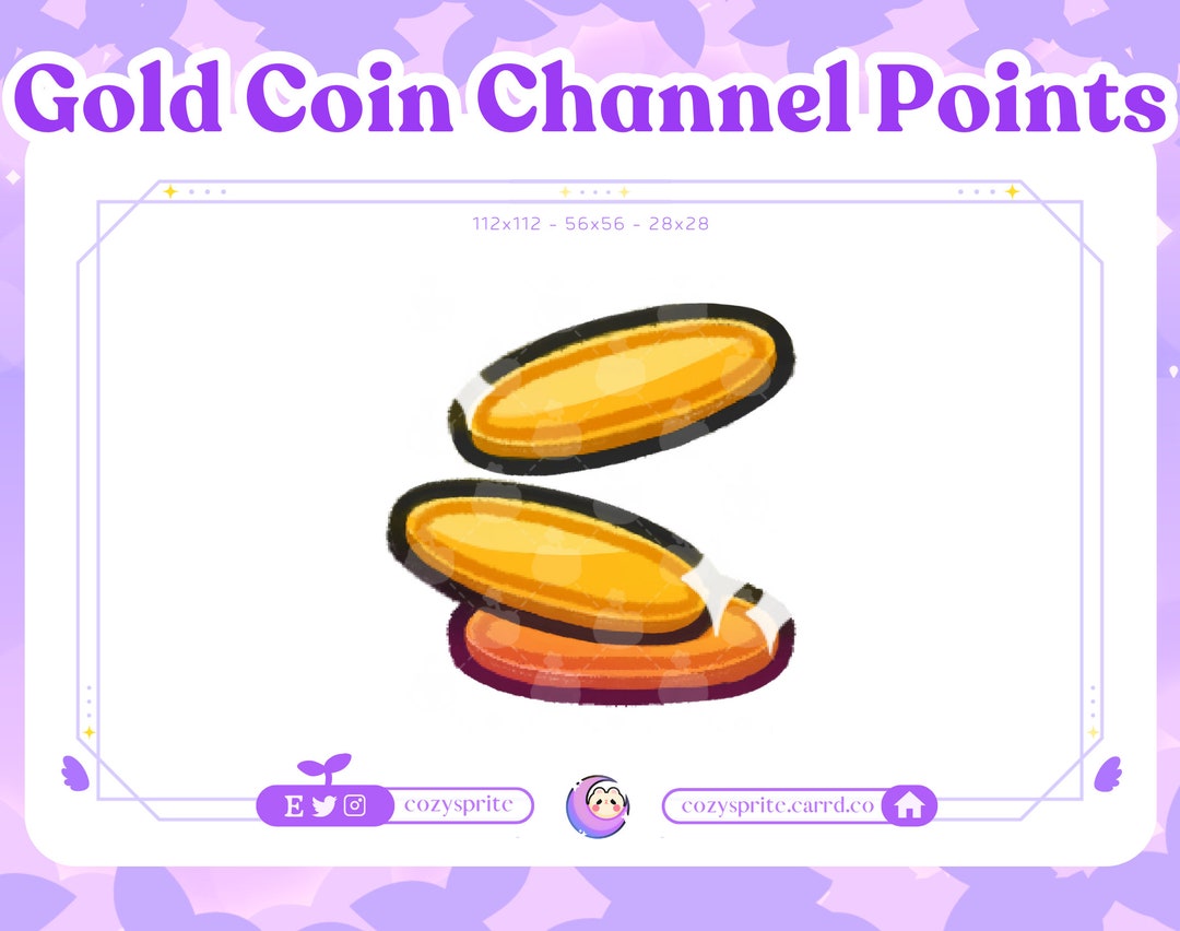 Gold Coins Channel Point Emote Streaming Coins - Etsy