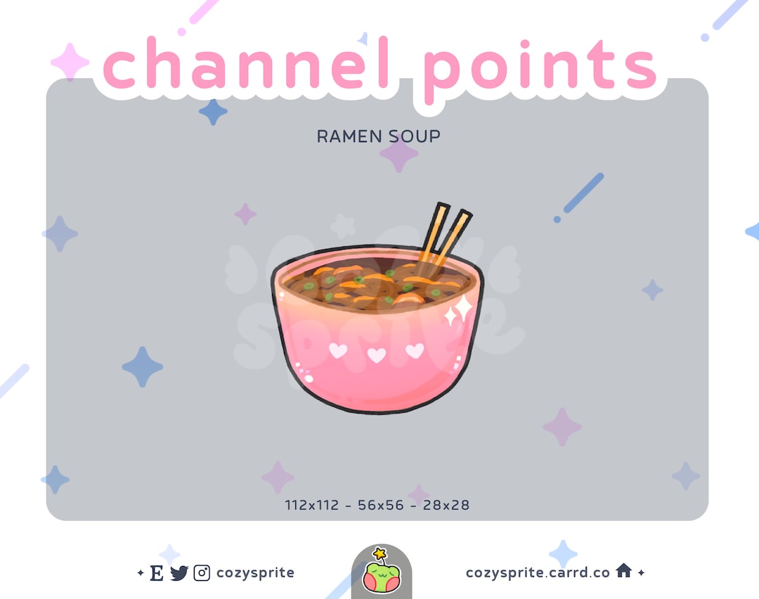 Ramen Noodle Soup Channel Point Emote Streaming Food - Etsy