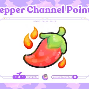 Red Pepper Emote Twitch | Hot Pepper Emote | Red Pepper | Channel Point ...