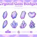 Crystal Gem Badges | Purple Crystal Emote | Bit Badges | Badges for ...