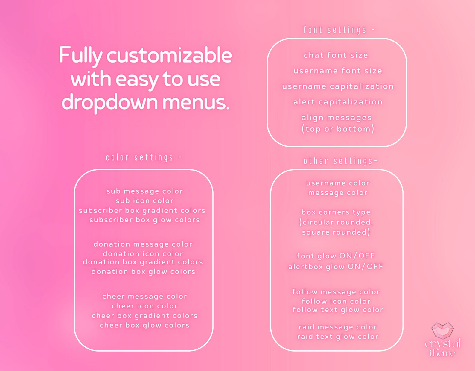 Crystal Chat Widget | Customizable Colors, Cute Chat, Elegant Theme ...