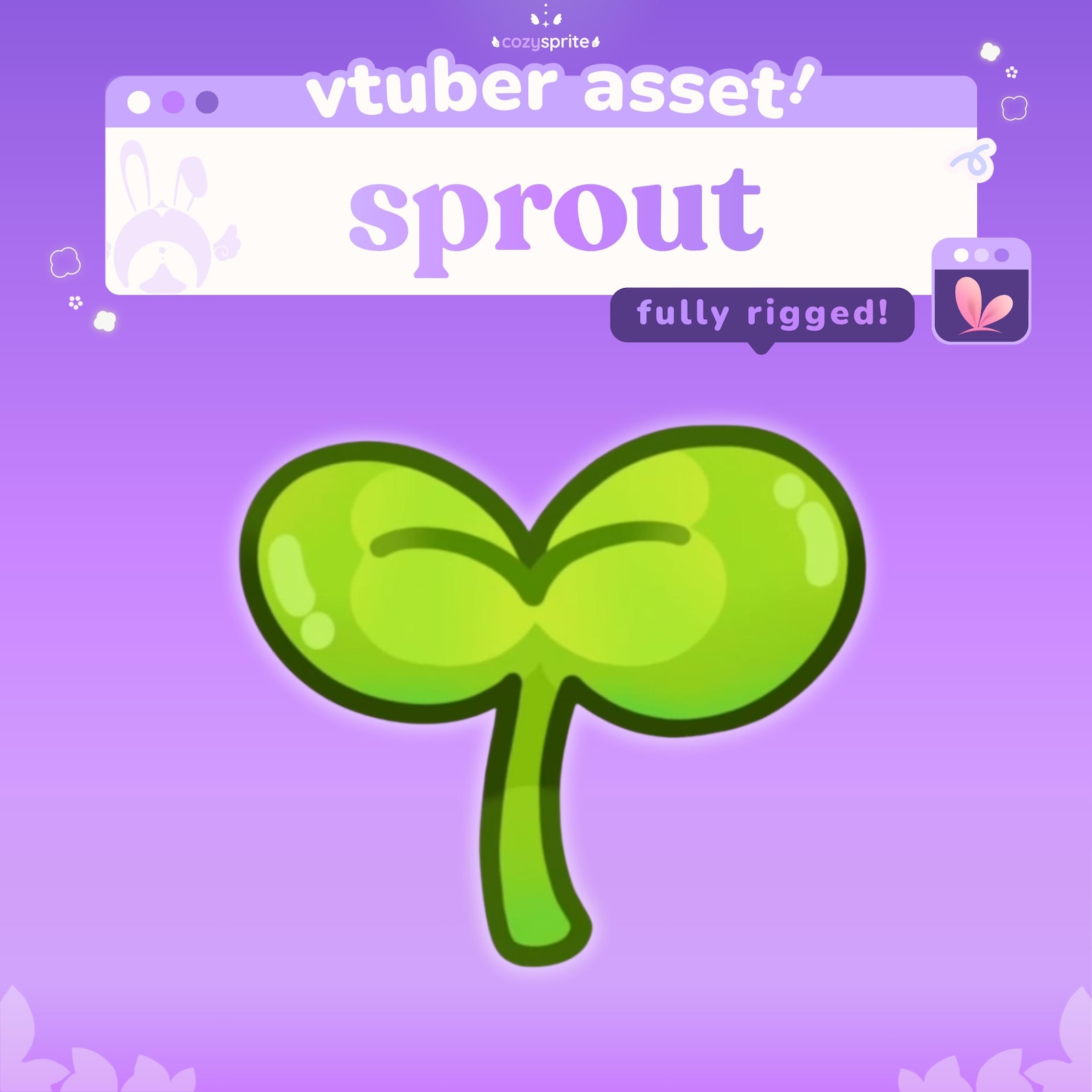 Vtuber Item Sprout | Fully Rigged | Vtube Studio - Etsy