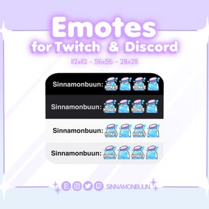 HYDRATE Emote Drink Water Emotes for Streaming Cute - Etsy Canada