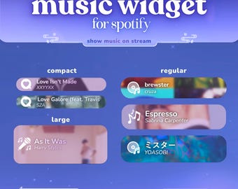 Music Widget | Song Player for Streaming | Album Icon | Spotify ...