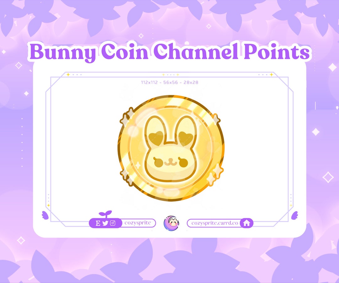 Bunny Coin Channel Point | Bunny Emote | Gold Coin | Bunny - Etsy