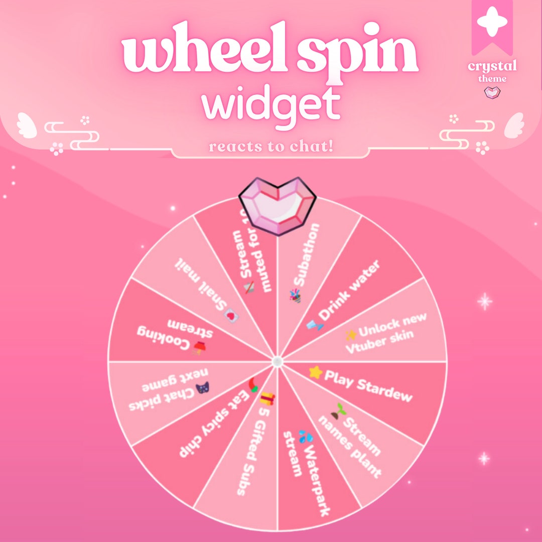 Wheel Spin Widget Roulette Spin Customizable Colors, Cute Chat ...
