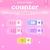 Counter Widget Animated Counter Customizable Colors, Subathon Streamelements Pastel Pink Widget ...
