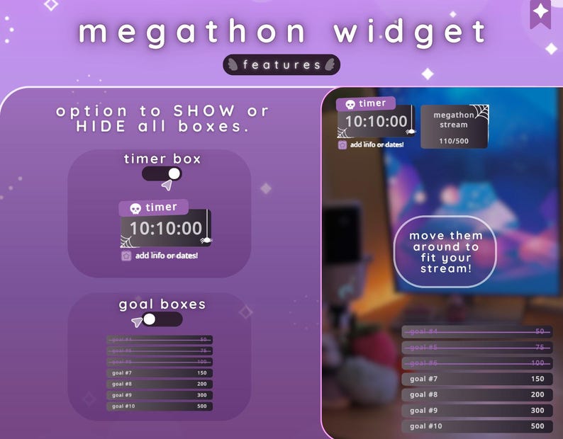 Megathon Goal Timer Widget | Halloween, Spooky | Timer, Subathon ...