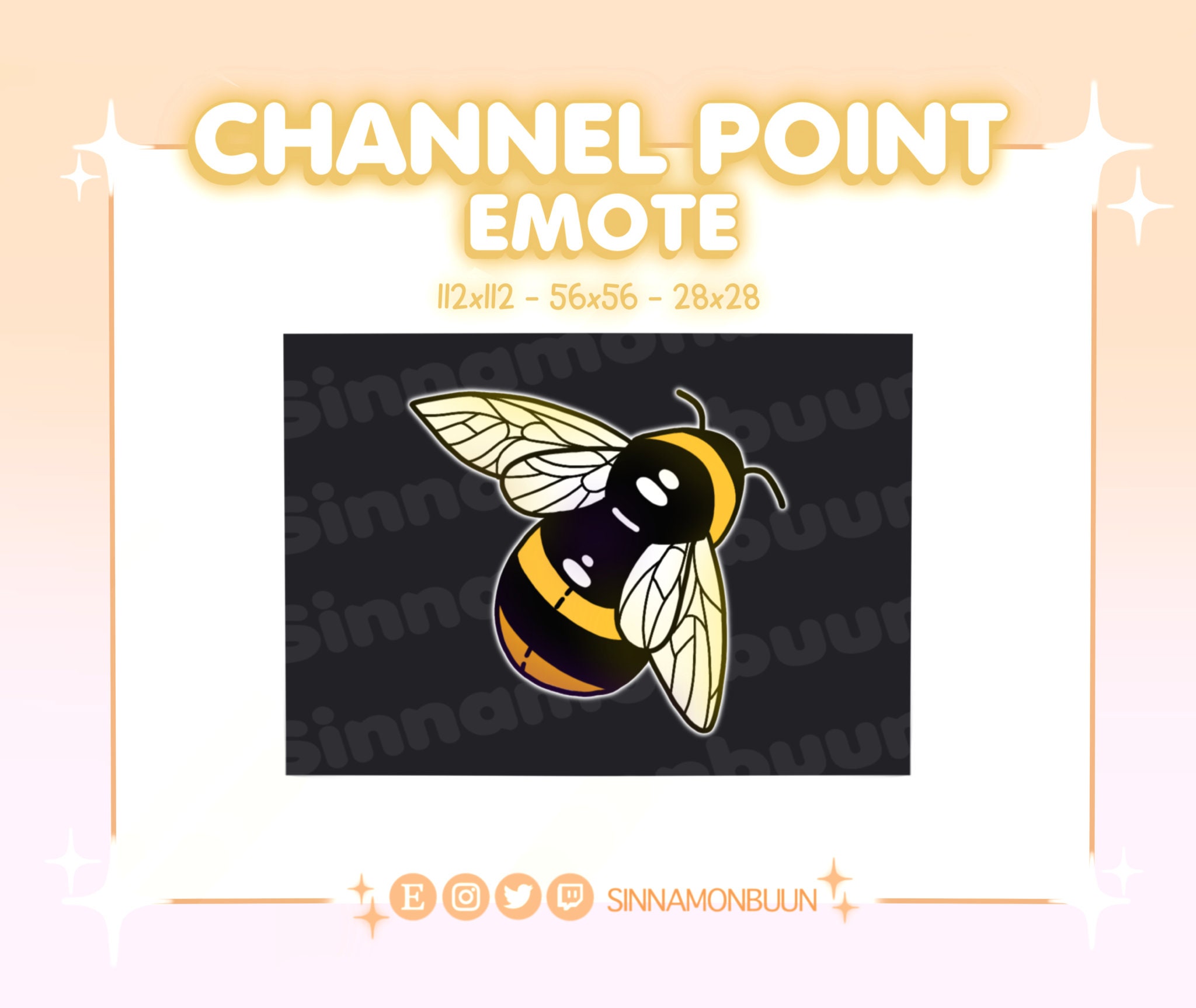 Honey Bee Point Twitch Honey Bee Emote Channel Point - Etsy Australia