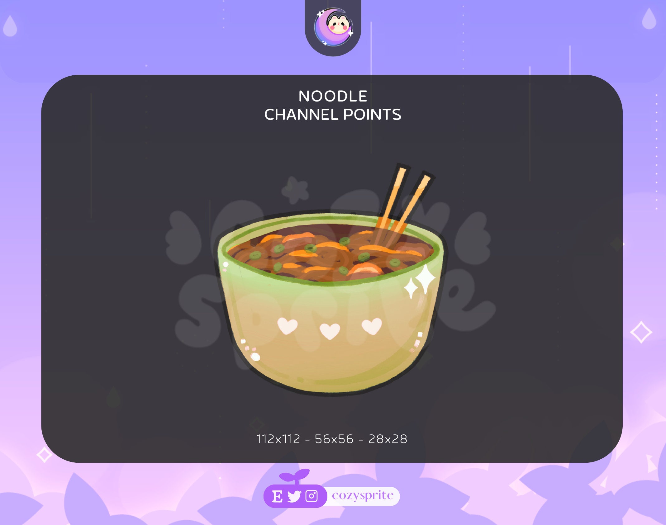 Ramen Noodle Soup Channel Point Emote Streaming Food - Etsy