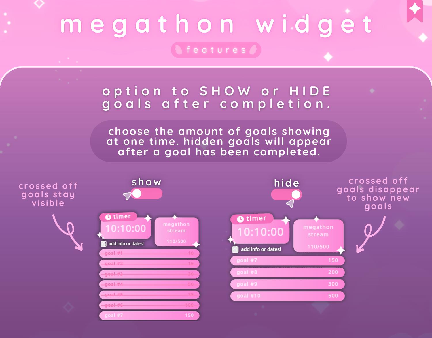 Megathon Goal Timer Widget | Timer, Subathon, Megathon | Alerts for ...