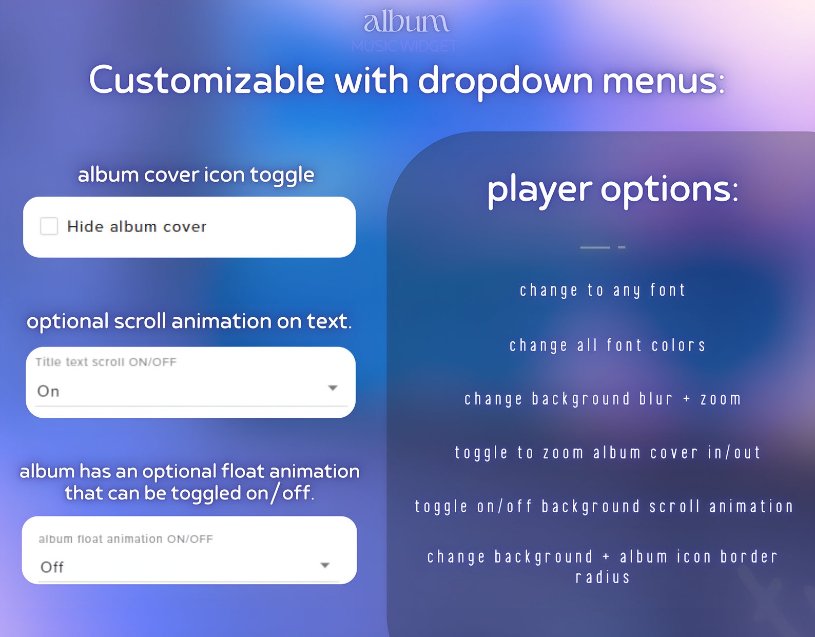 Music Widget | Song Player for Streaming | Album Icon | Spotify ...