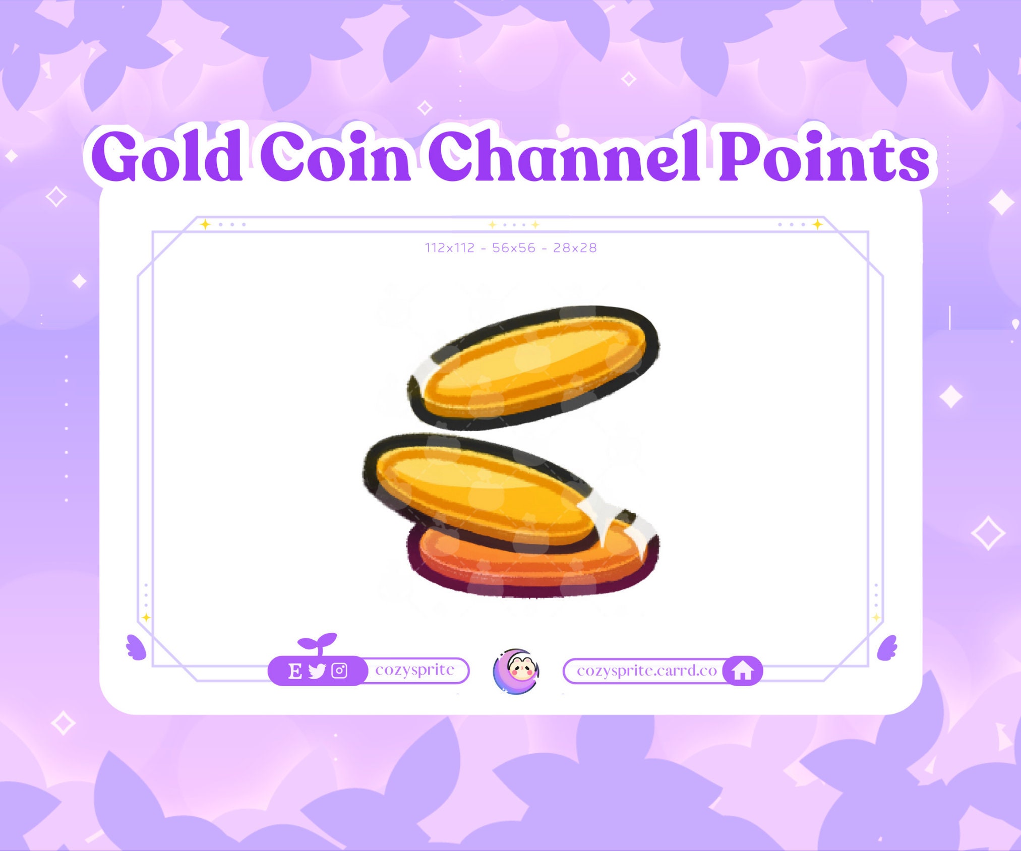 Gold Coins Channel Point Emote Streaming Coins - Etsy